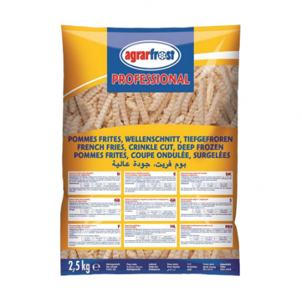 Agrarfrost, ZigZag, Crinkle cut, French fries, 2.5kg - Fine Foods