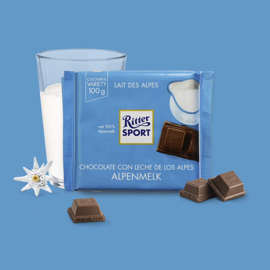 Ritter Sport, Alpine Milk Chocolate, 100g - Fine Foods