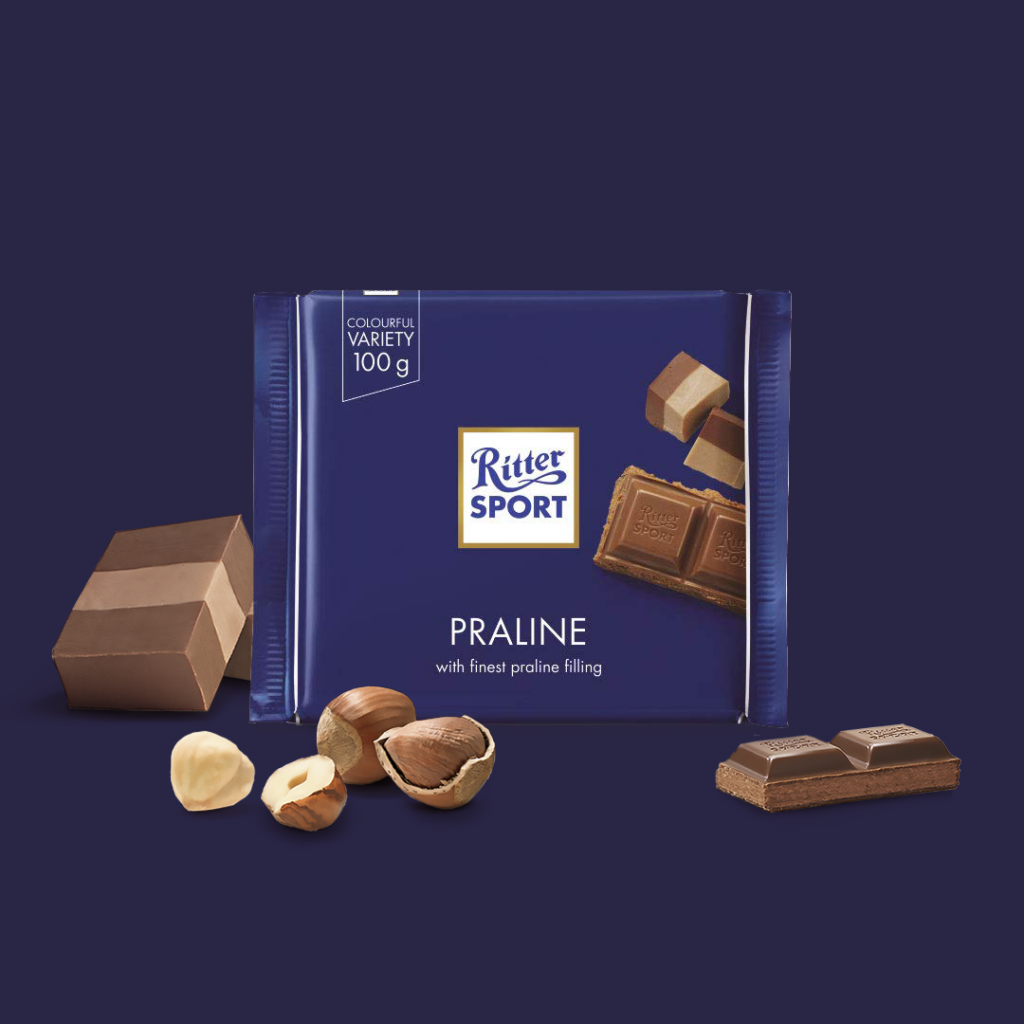 Ritter Sport, Chocolate with Praline filling, 100g - Fine Foods